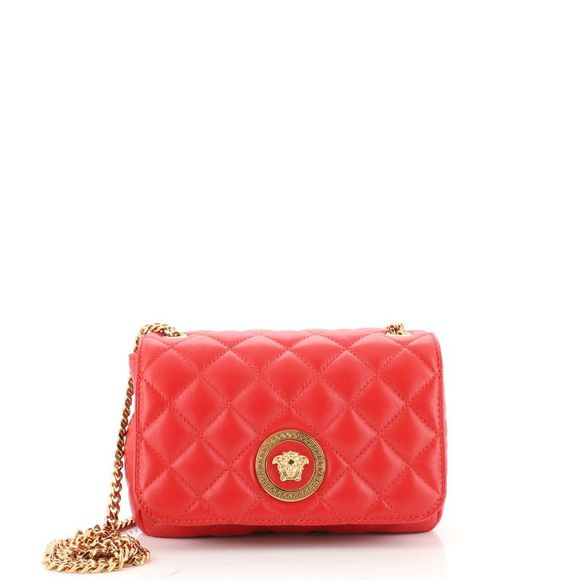 Versace | Bags | Versace Medusa Icon Chain Flap Bag Quilted Leather ...